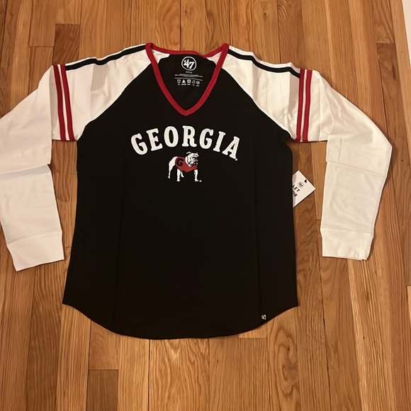 47 | Tops | Georgia Bulldogs 47 Long Sleeve V Neck | Poshmark